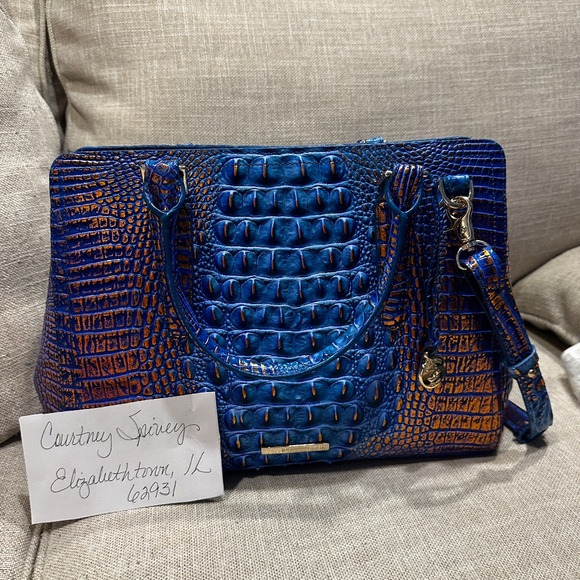 Brahmin | Bags | Brahmin Small Finley Blue Azure | Poshmark